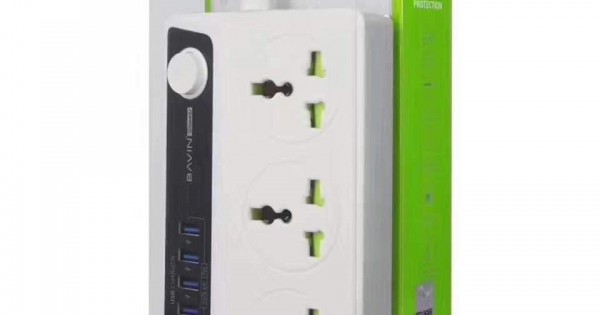 BAVIN PC 512 5USB 3.4A Max 17W & 3 Power Socket 2500W EU Pin