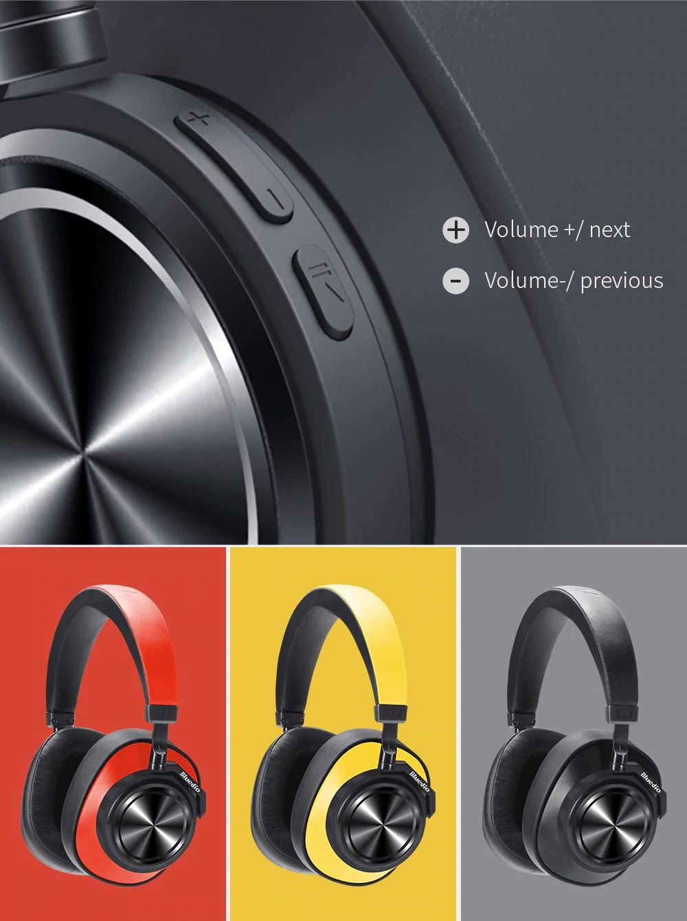 Bluedio T7 Turbine Powerful Sound 7th Generation Headphone